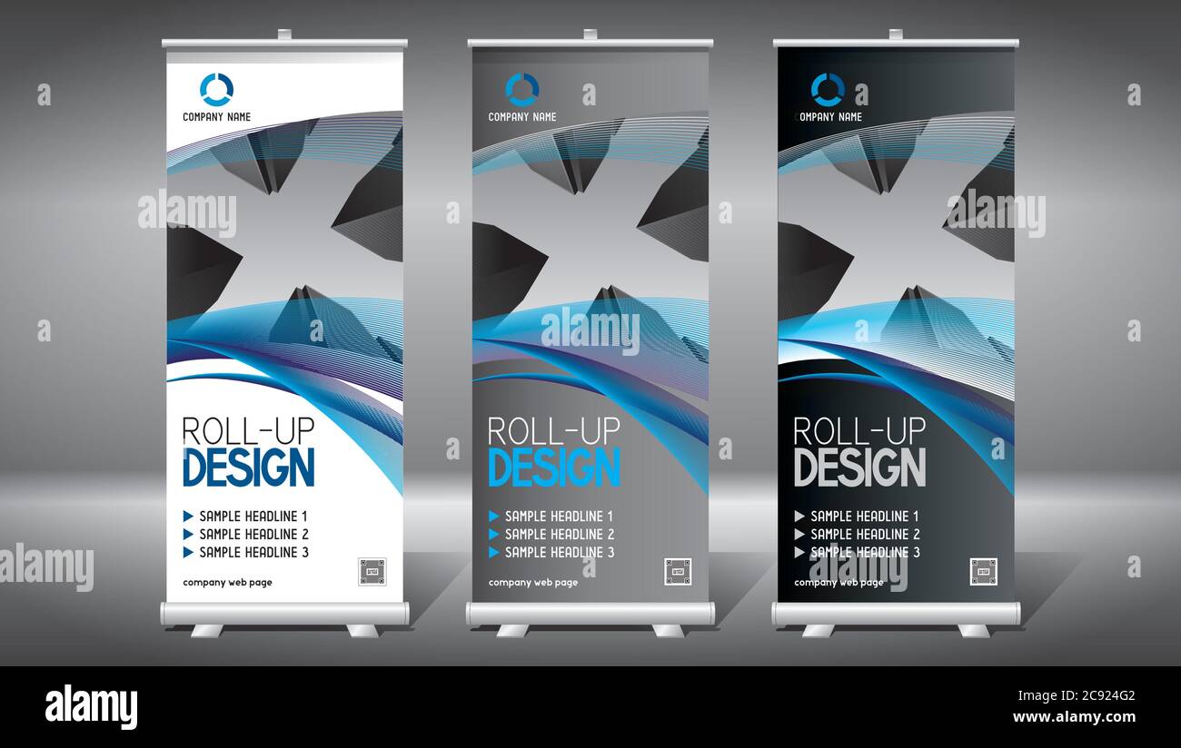 Mock up office rollup hi-res stock photography and images - Alamy