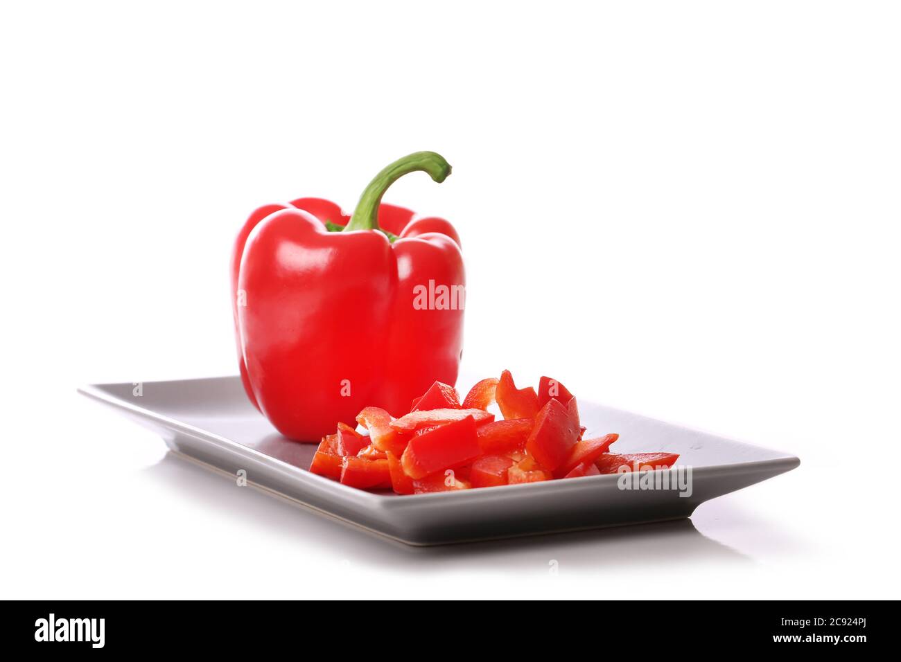 Bell pepper vegetable garden Cut Out Stock Images & Pictures - Alamy