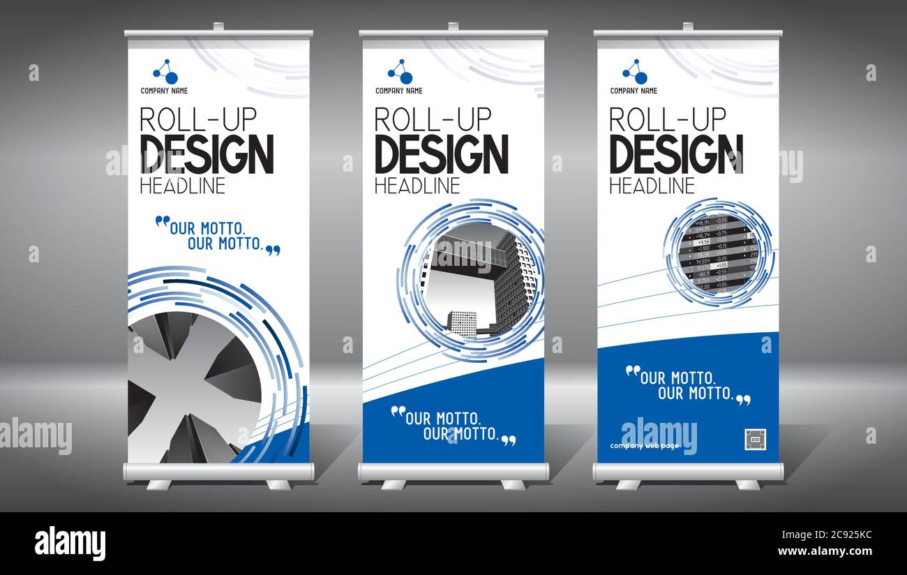 Roll-up template, design (85x200 cm) - modern office buildings Stock ...