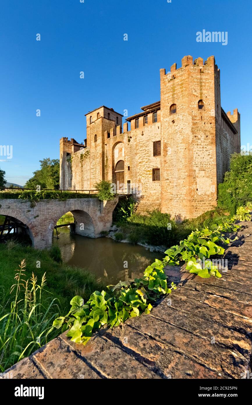 The medieval castle of Valbona. Lozzo Atesino, Padova province, Veneto ...