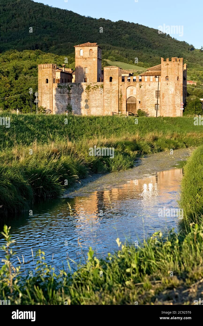 The medieval castle of Valbona. Lozzo Atesino, Padova province, Veneto ...