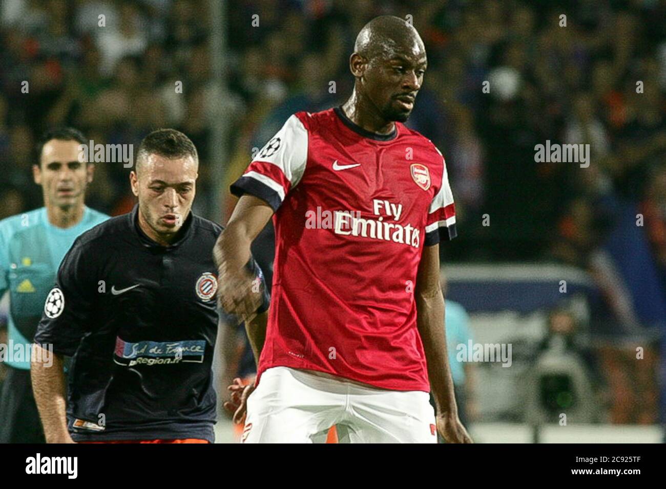 Alou Diaby During the Champion League 2011 - 2012, Montpellier Herault ...