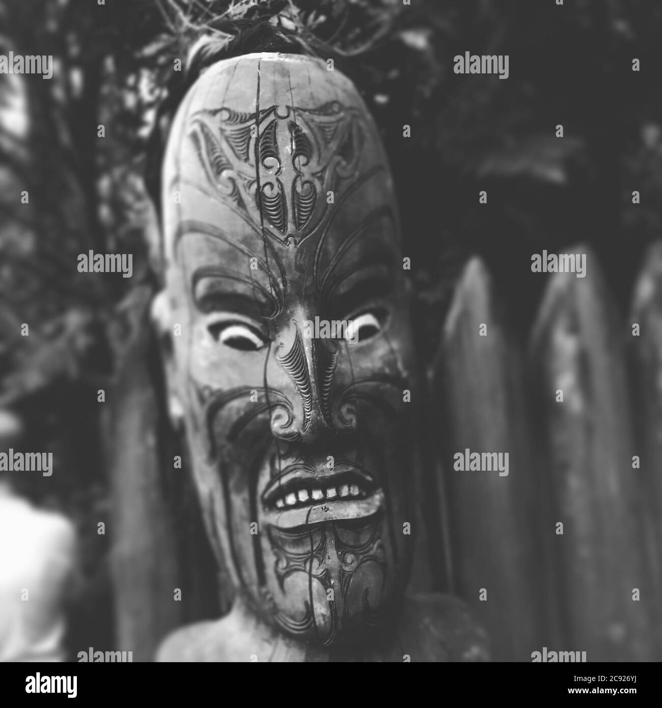 Maori carving ancient Black and White Stock Photos & Images - Alamy