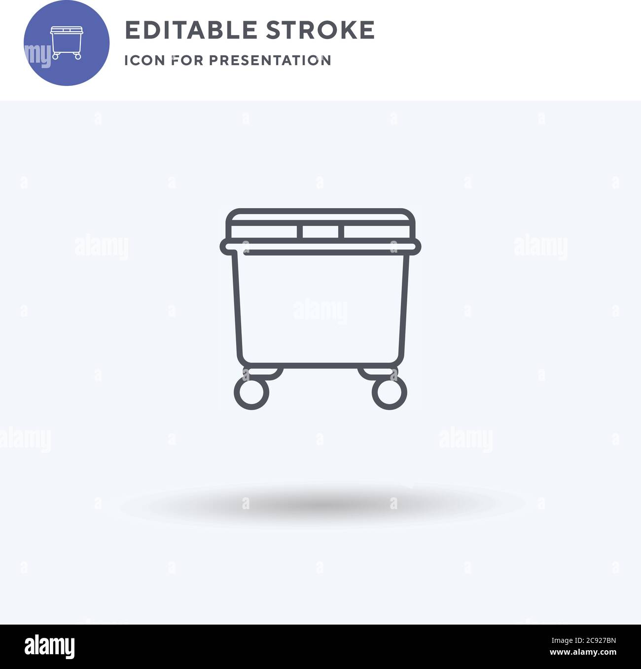 Waste icon vector, filled flat sign, solid pictogram isolated on white ...