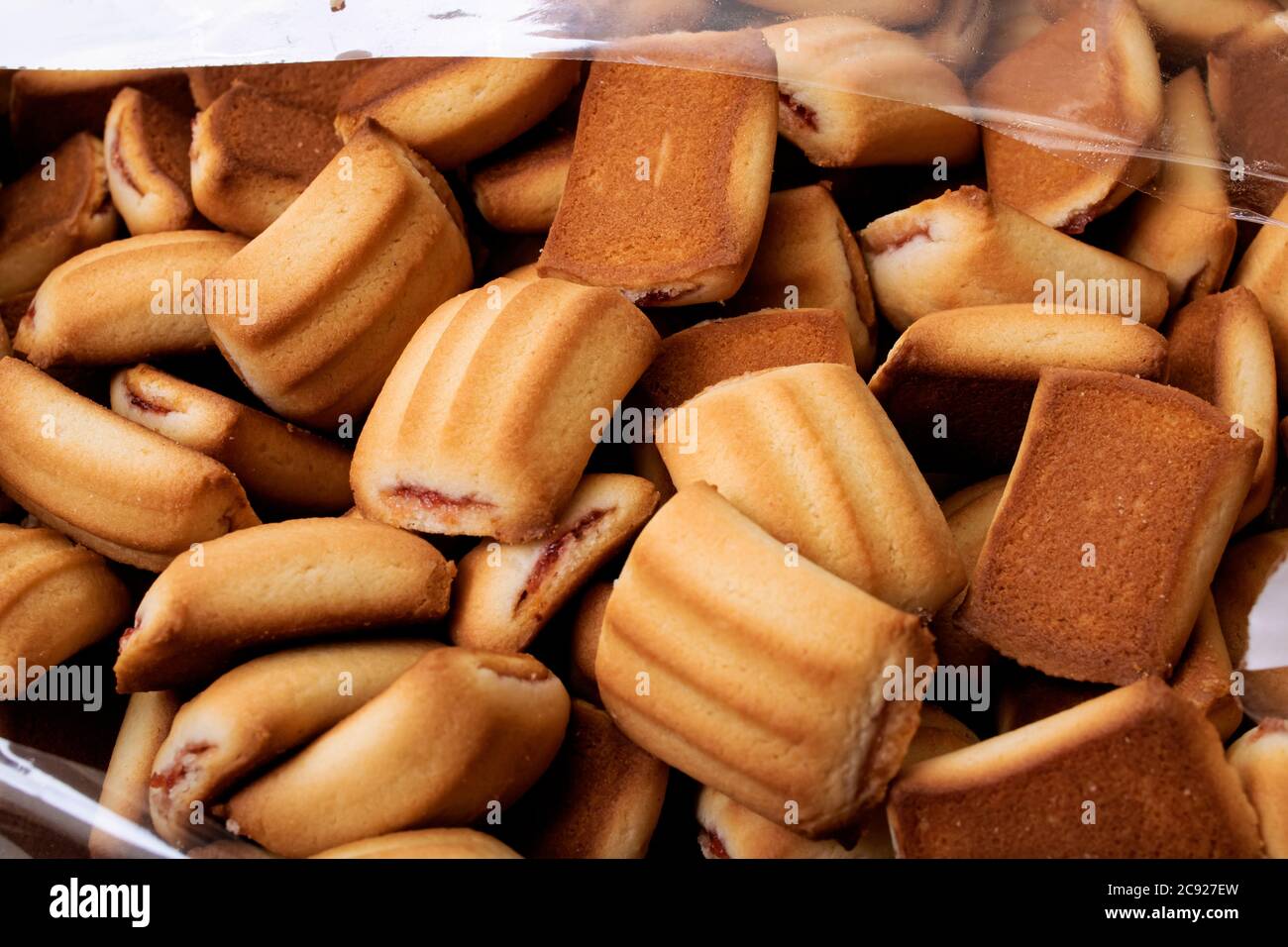 Square biscuit biscuit in the pack close up Stock Photo - Alamy