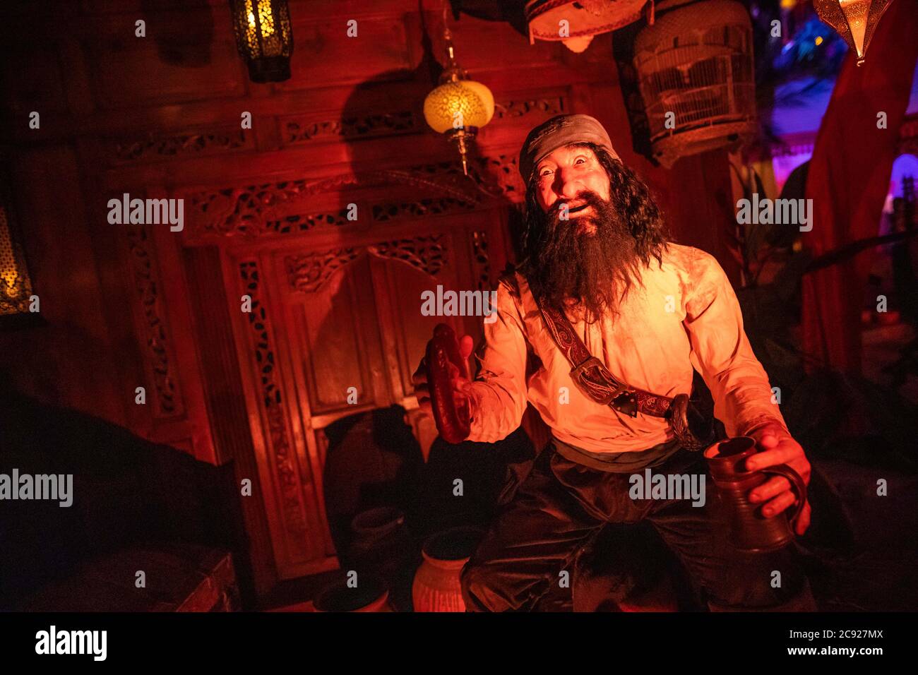 Rust, Germany. 28th July, 2020. An animated pirate puppet (Animatronic ...