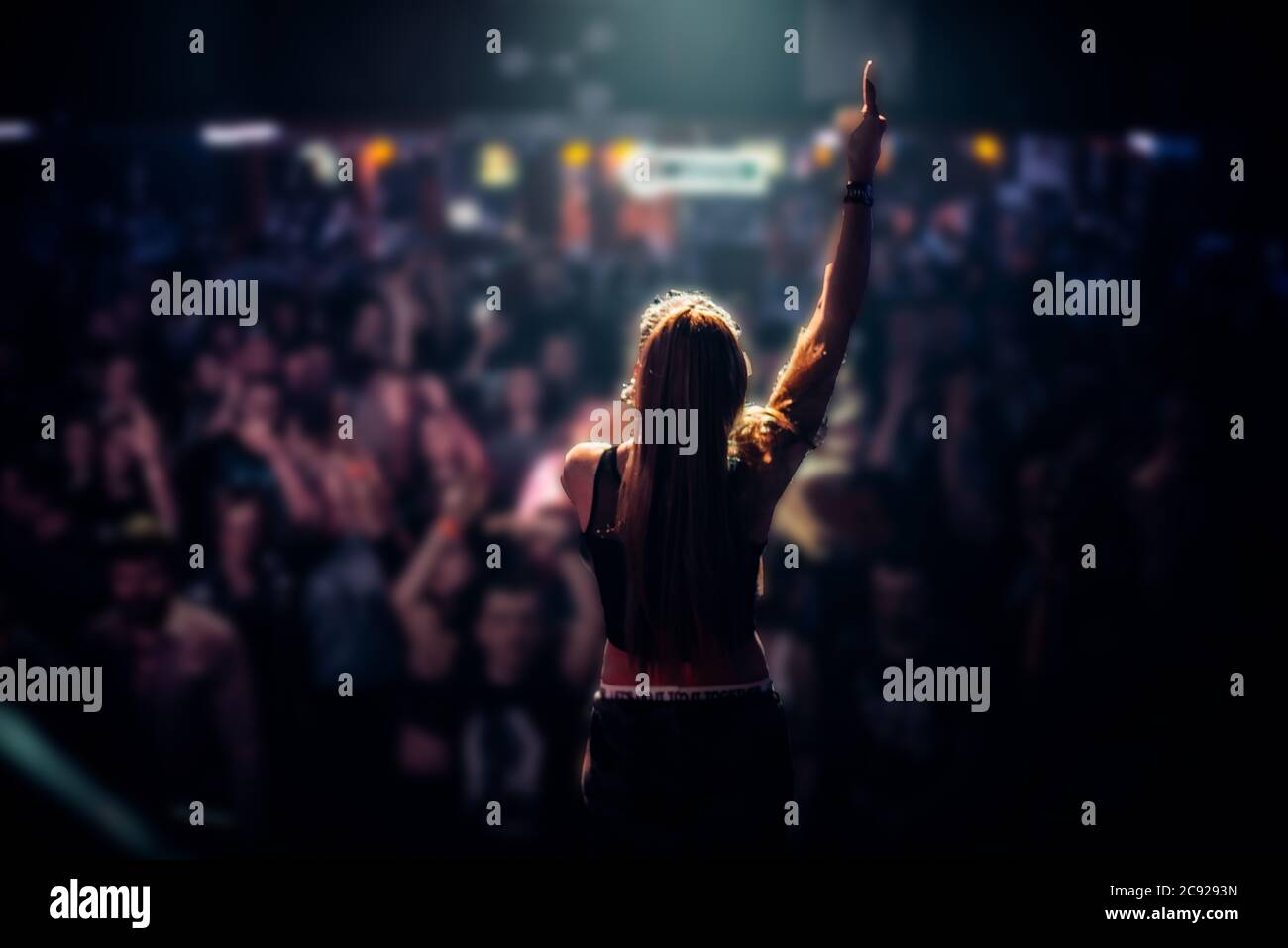 Singing silhouette woman singing microphone hi-res stock photography ...
