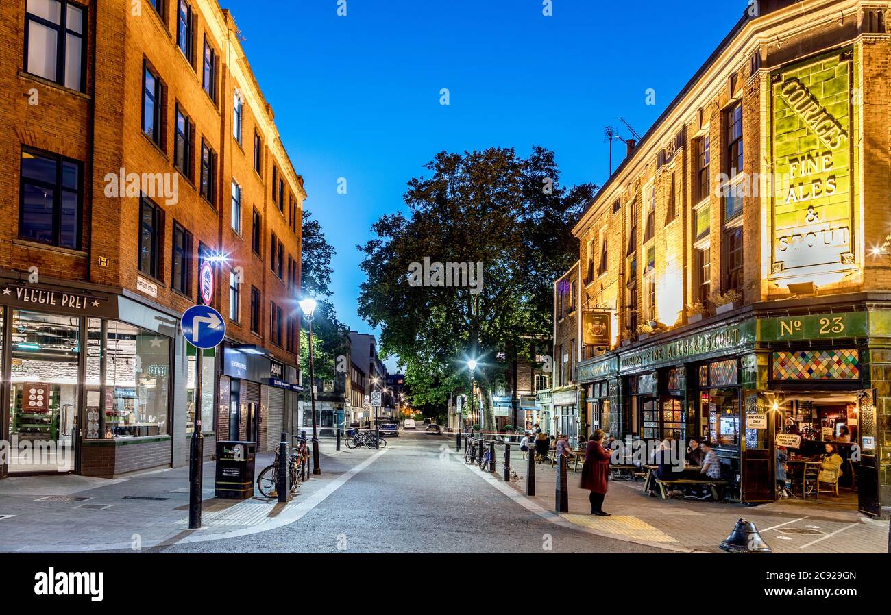 Exmouth Market at Night London UK Stock Photo - Alamy