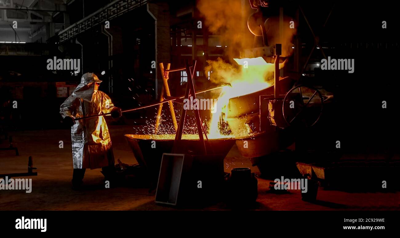 Factory iron smelting hi-res stock photography and images - Alamy