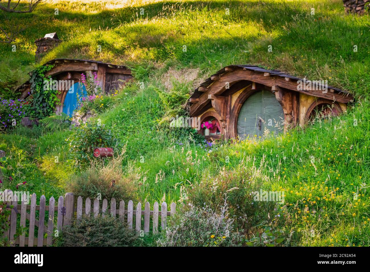 Hobbiton - landscape New Zealand, the place, where hobbits live in ...