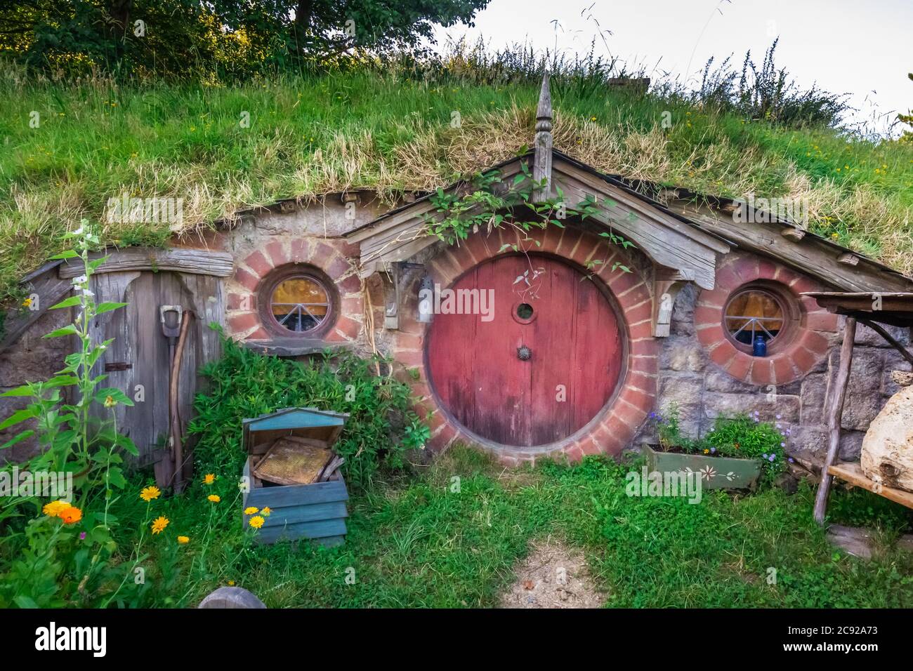 Hobbiton - landscape New Zealand, the place, where hobbits live in ...