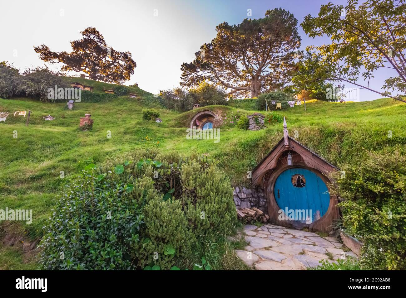 Hobbiton - landscape New Zealand, the place, where hobbits live in ...