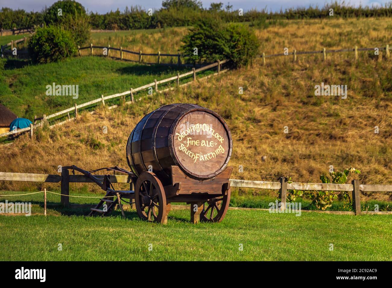 Ale barrel at the Hobbiton, New Zealand. The place where hobbits live ...