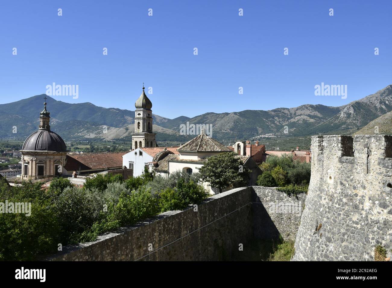 The castle of Venafro, in the Molise region Stock Photo - Alamy