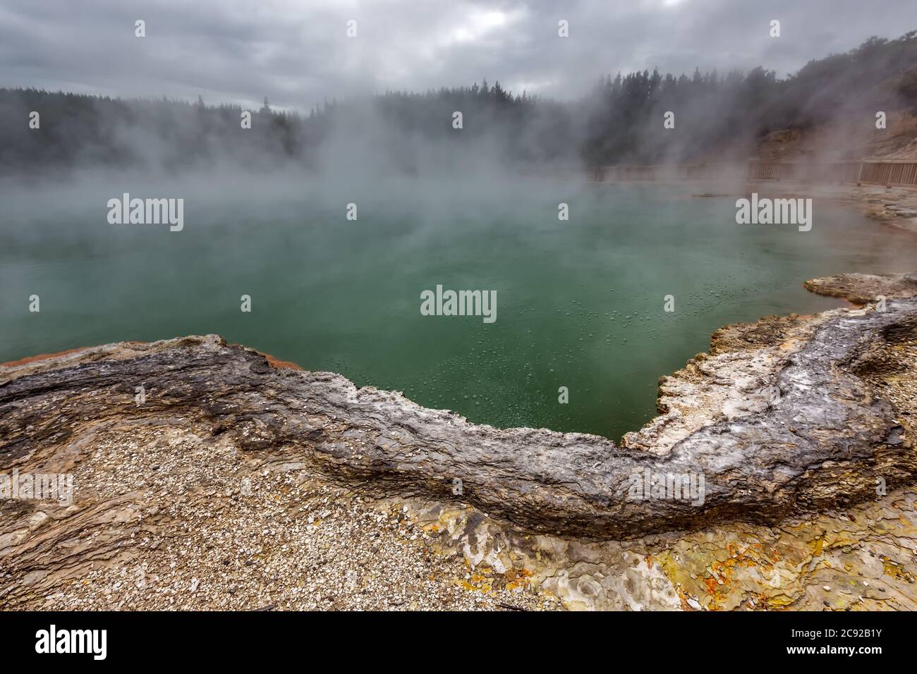 Champagne Pool at Wai-O-Tapu thermal wonderland, Rotorua, New Zealand ...
