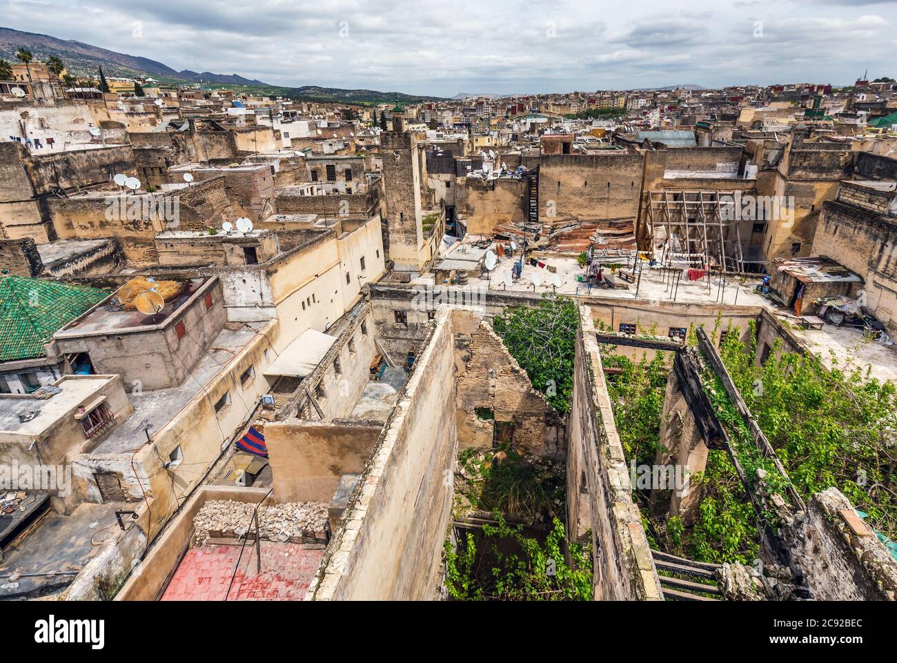 Cityscape View of the old city of Fes, Morocco, Africa Stock Photo - Alamy