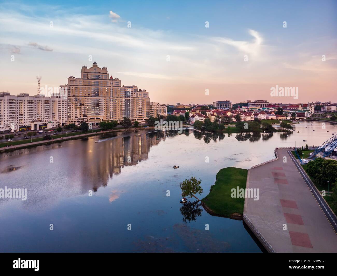Belarus summer sunset minsk center hi-res stock photography and images ...