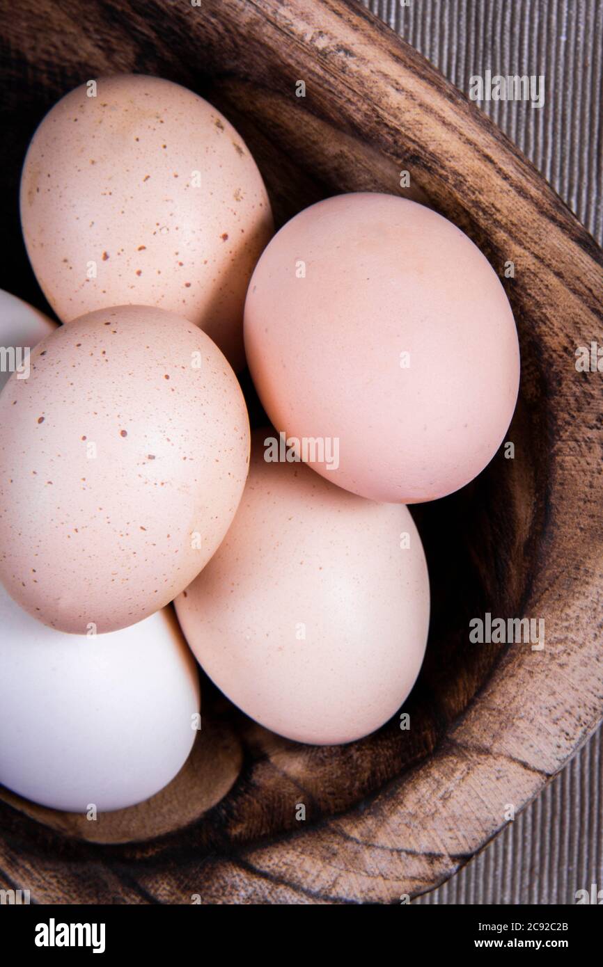 Place healthy native eggs on a white cloth or in a circular dish or ...
