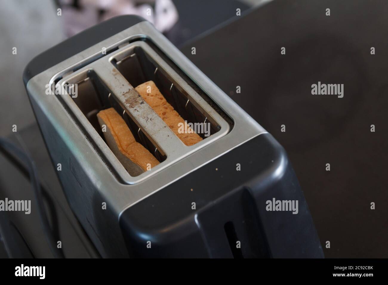 The bread in old Toaster. cooking concept Stock Photo - Alamy