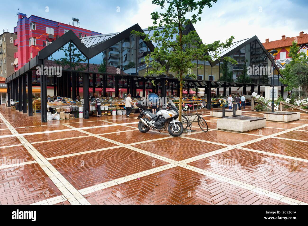 New bazar, Market stalls, Tirana, Albania Stock Photo - Alamy