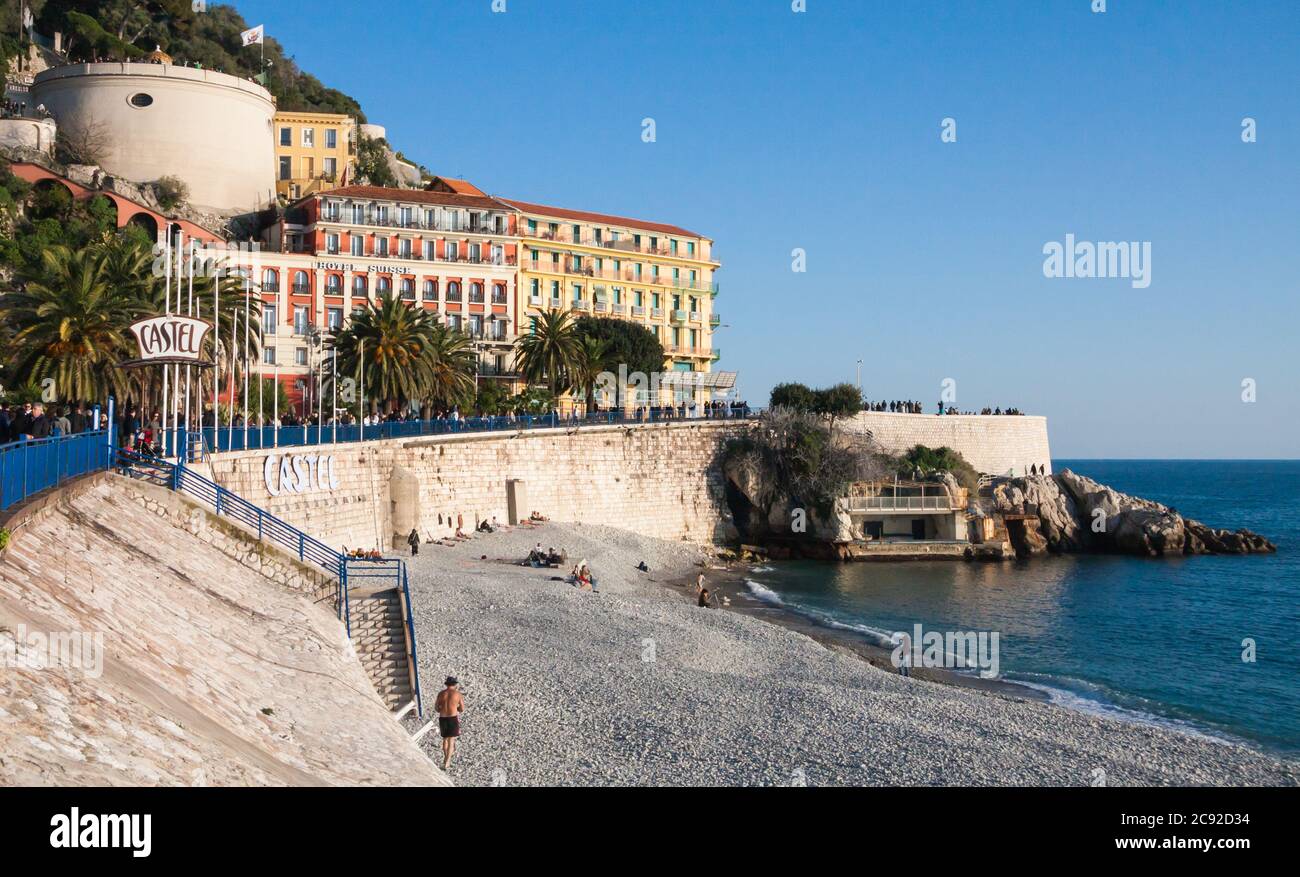 Nice france winter waves hi-res stock photography and images - Alamy