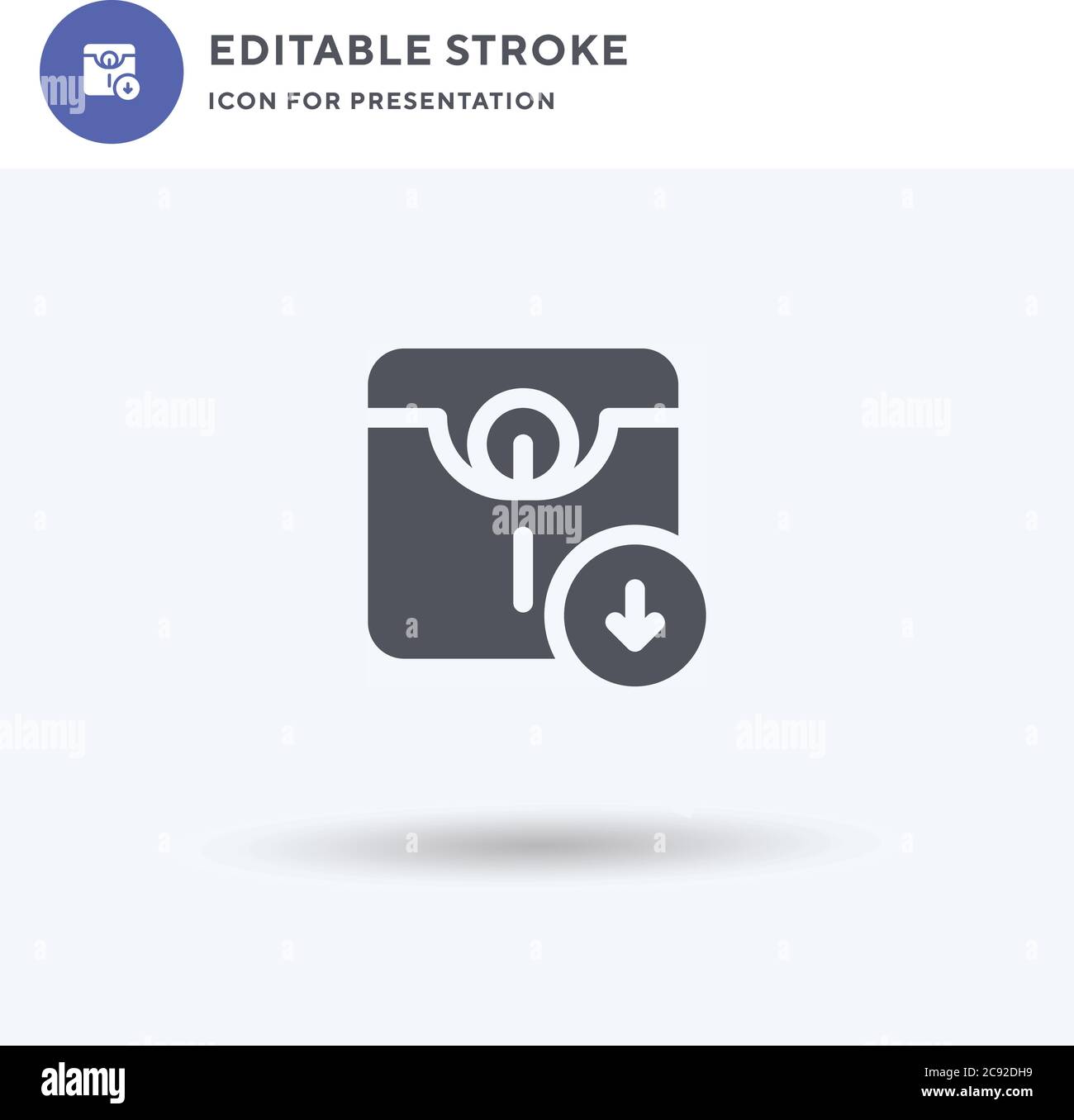 Weight icon vector, filled flat sign, solid pictogram isolated on white ...