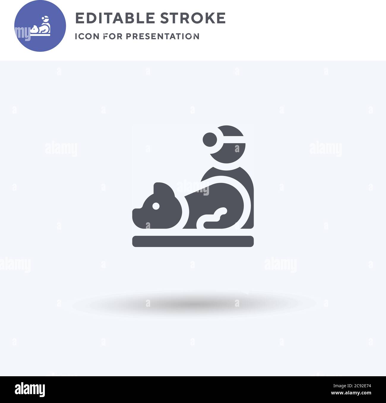 Veterinary icon vector, filled flat sign, solid pictogram isolated on ...