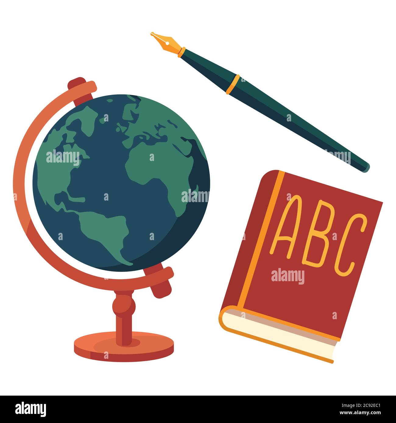 Fountain pen on book Stock Vector Images - Alamy