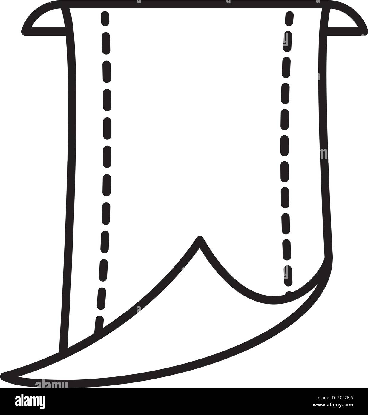 decorative bookmark icon over white background, line style, vector ...