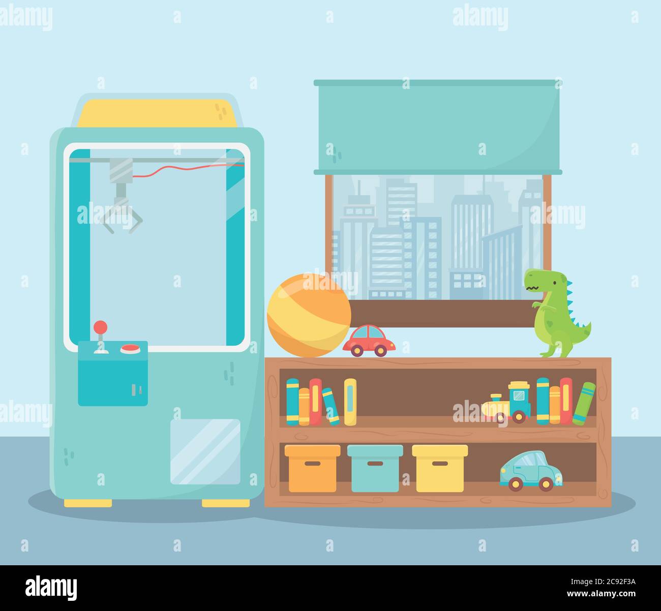 kids toys object amusing cartoon teddy picker machine shelf room ball ...