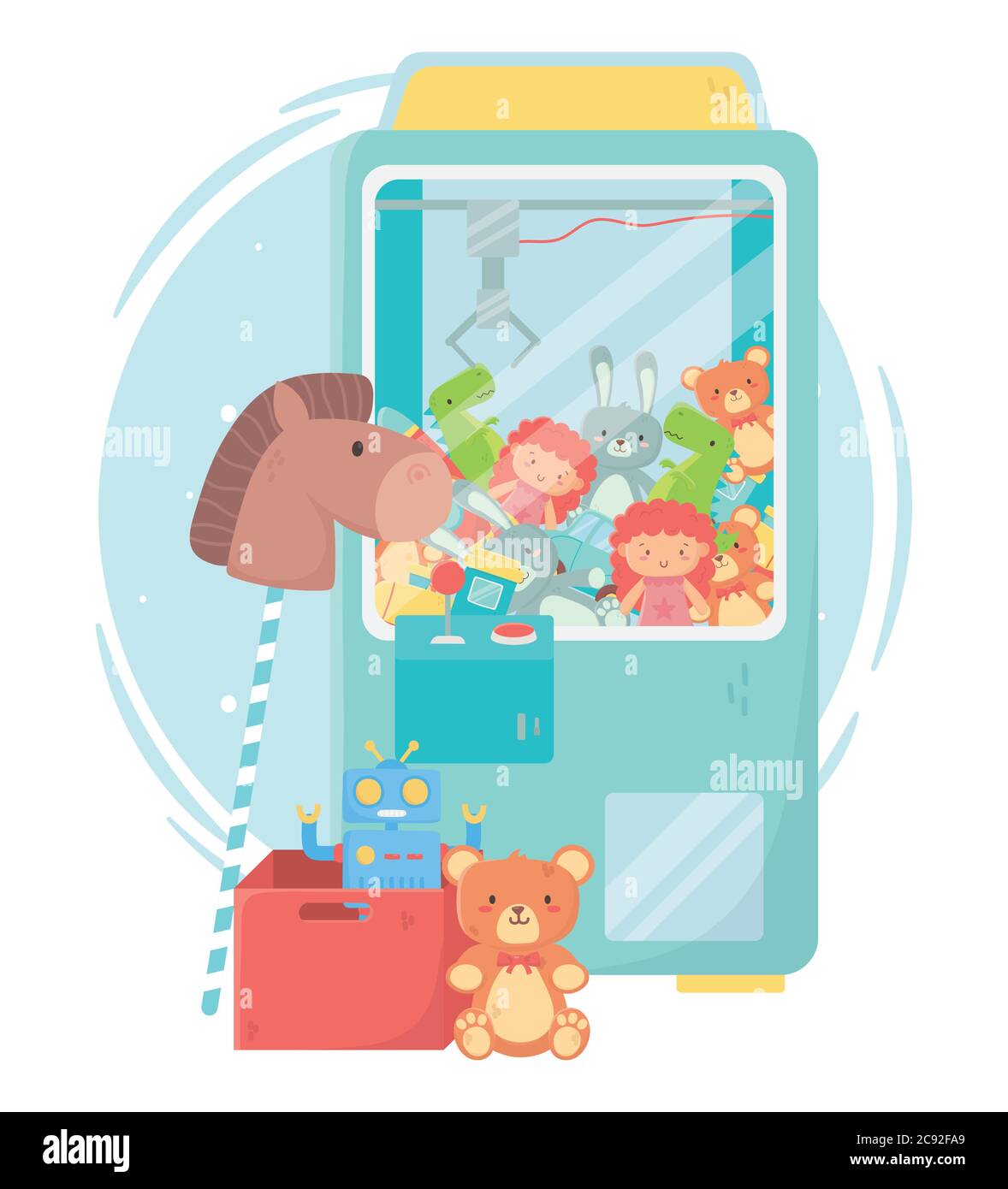 kids toys object amusing cartoon teddy picker machine horse robot and ...