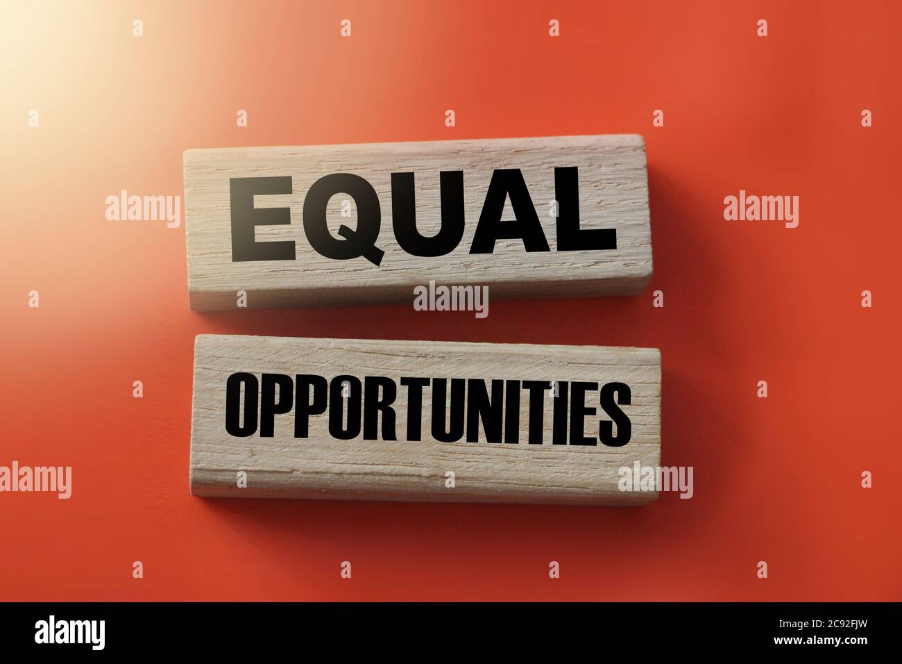 Equal Opportunities words on wooden blocks. Equality concept Stock ...