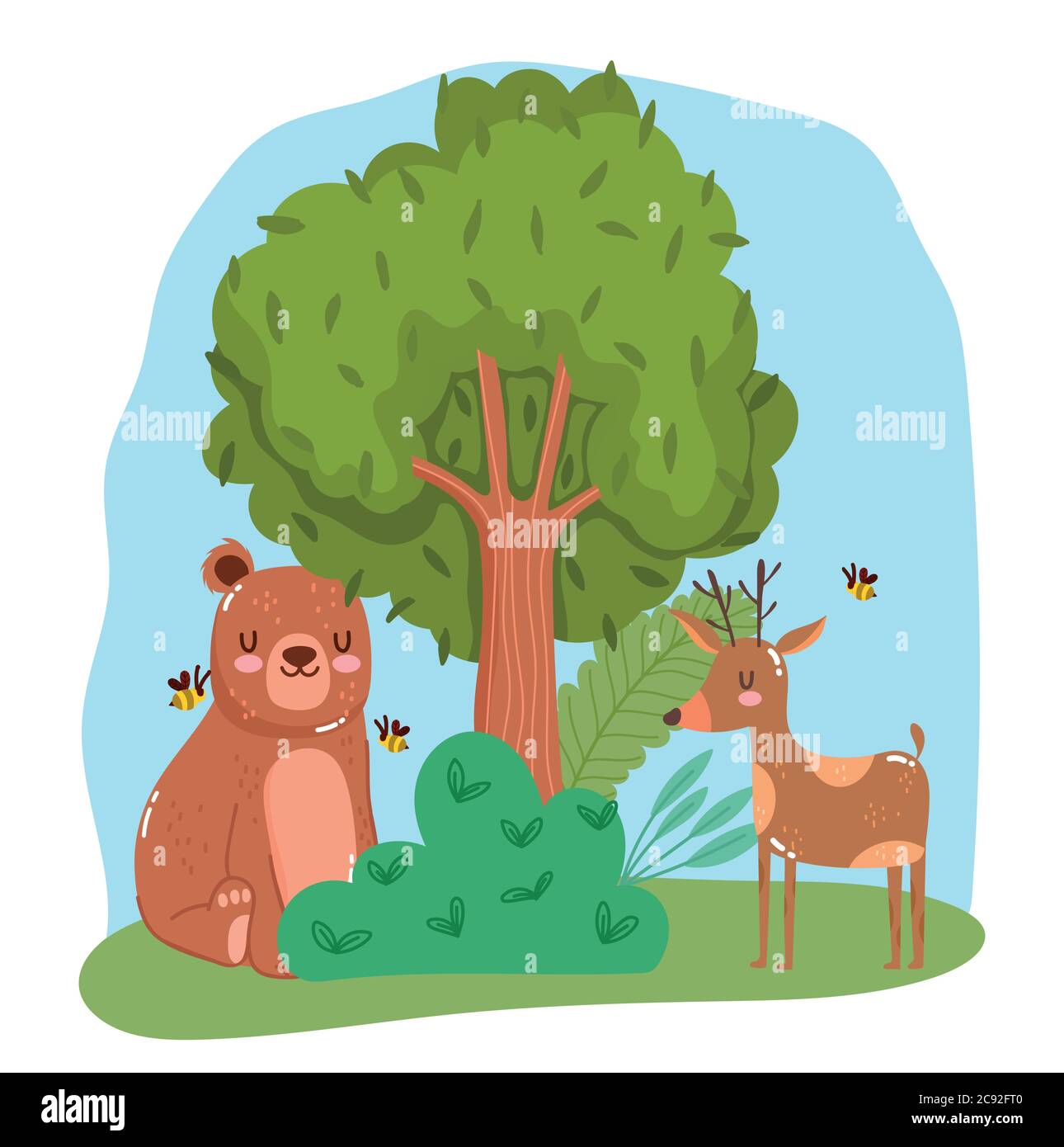 Forest Bear Cartoon Clip Art
