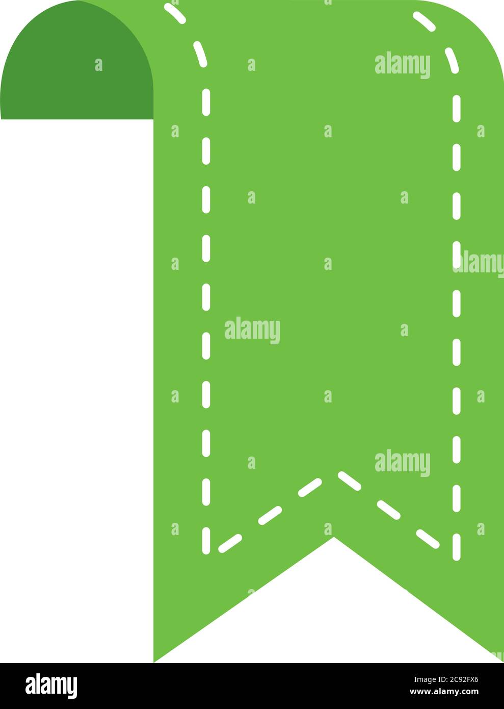 icon of decorative bookmark icon over white background, flat style ...