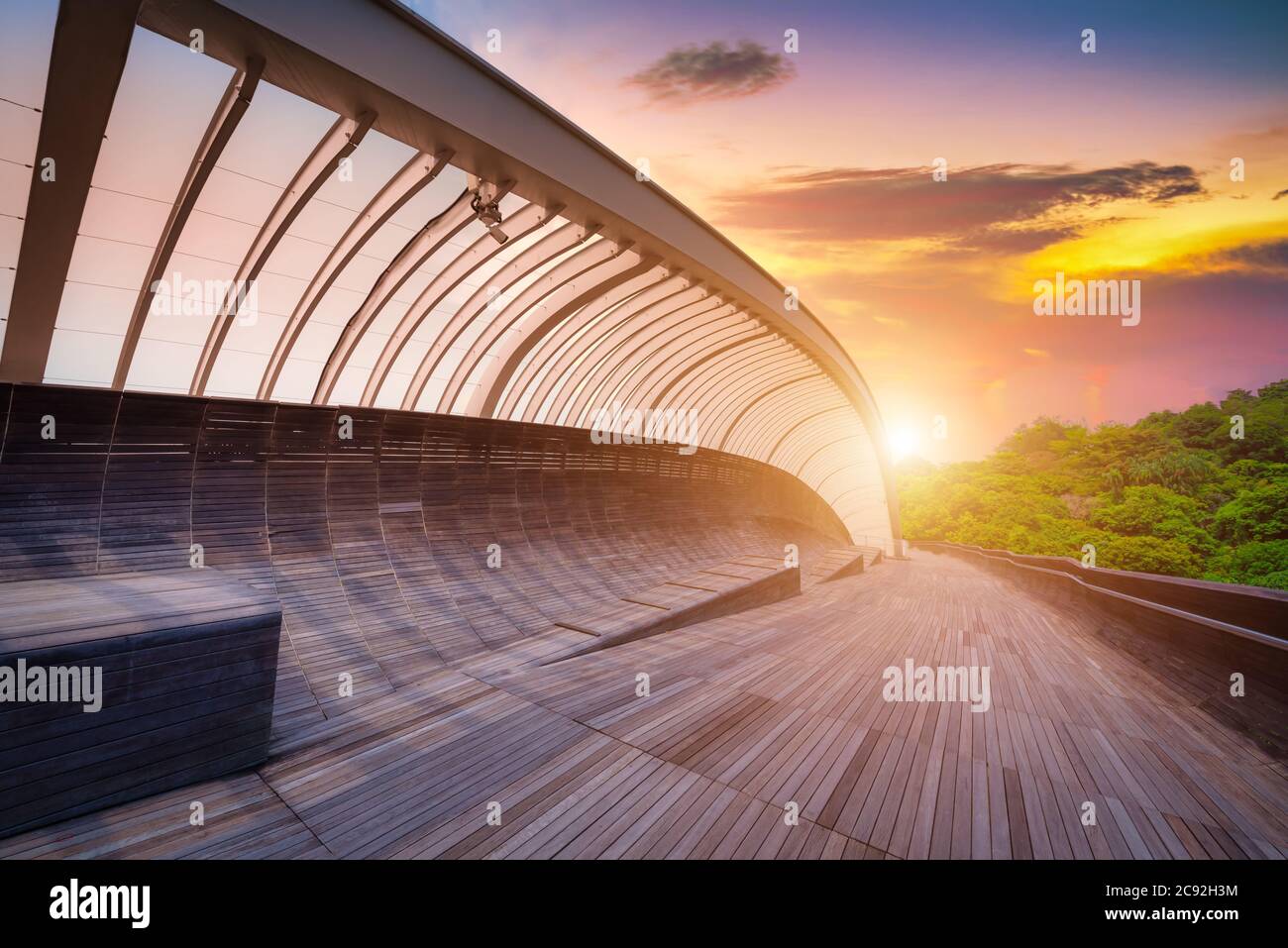 Henderson wave bridge at sunset in Singapore Stock Photo - Alamy
