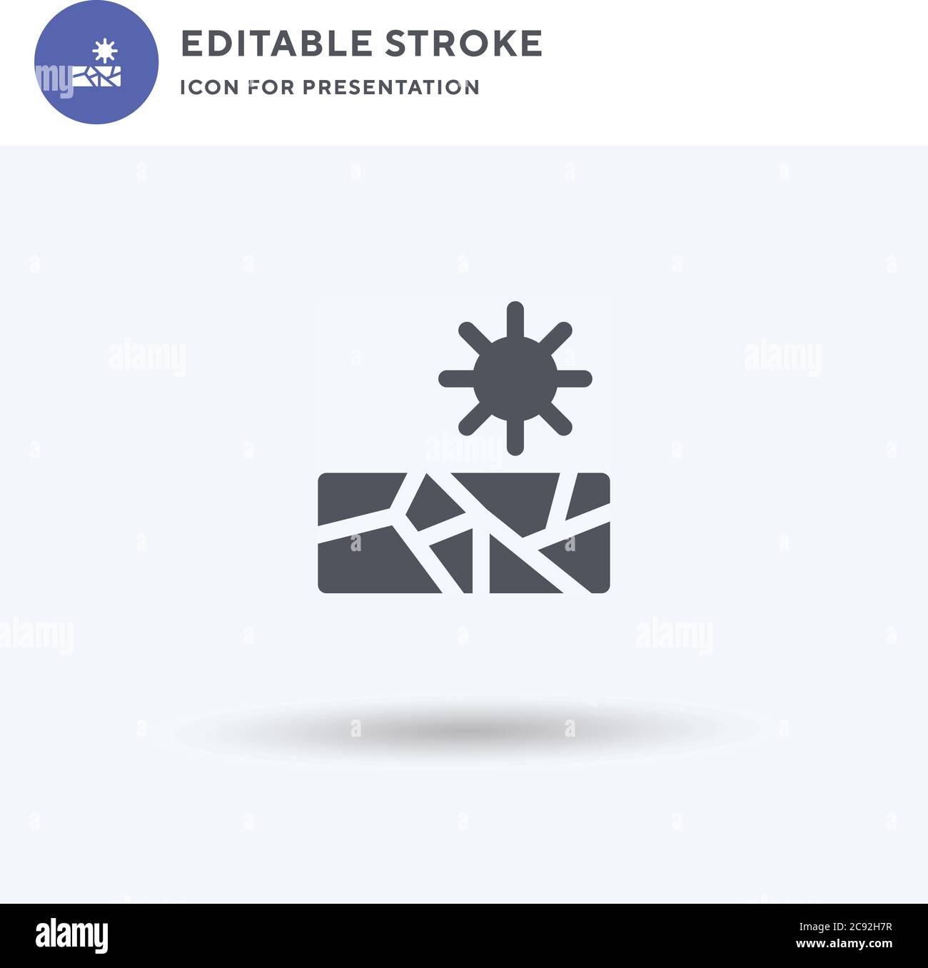 Drought icon vector, filled flat sign, solid pictogram isolated on ...