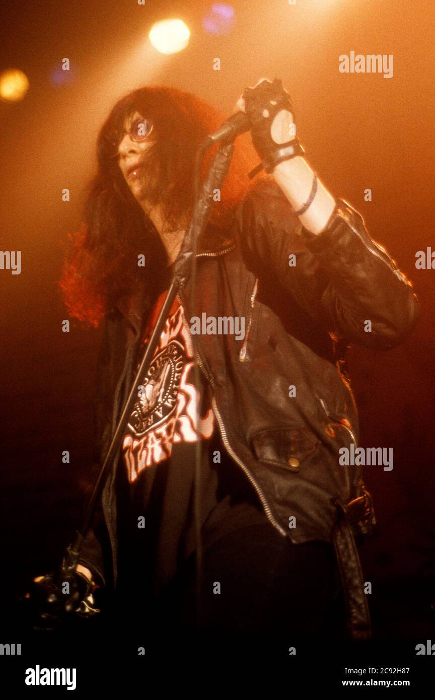Joey Ramone from the Ramones live at the SuperBang '93 in the ...