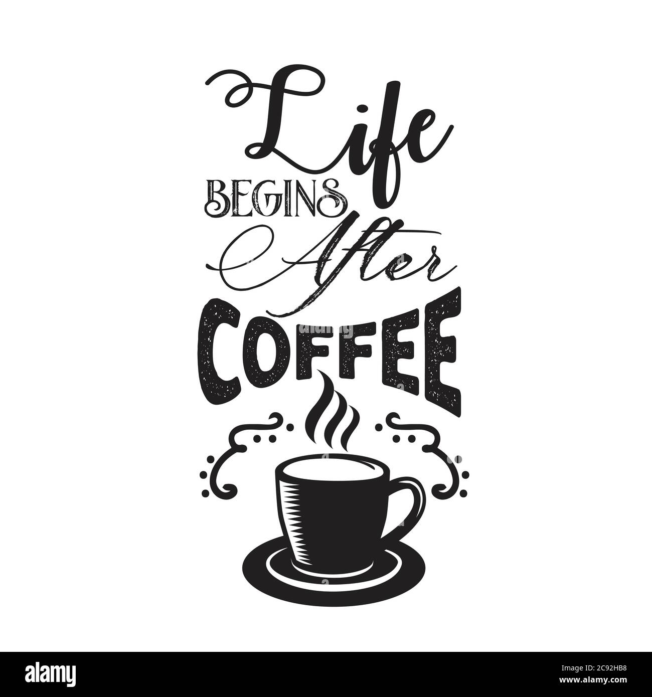 Coffee Quote and saying. Coffee Break time Stock Vector Image & Art - Alamy
