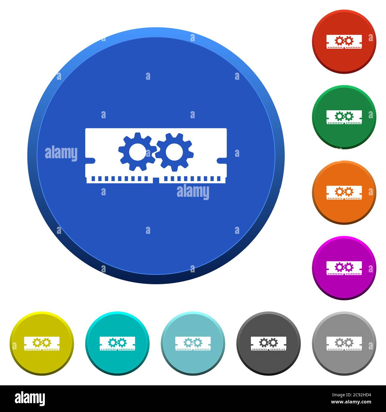 Memory optimization round color beveled buttons with smooth surfaces ...