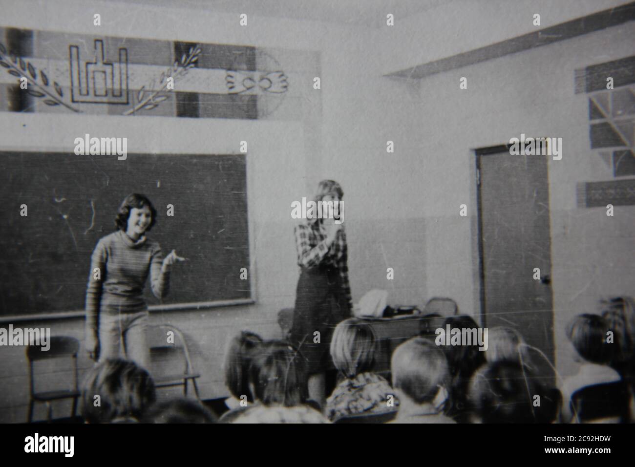 Fine 1970s vintage black and white photography of a traditional grade ...
