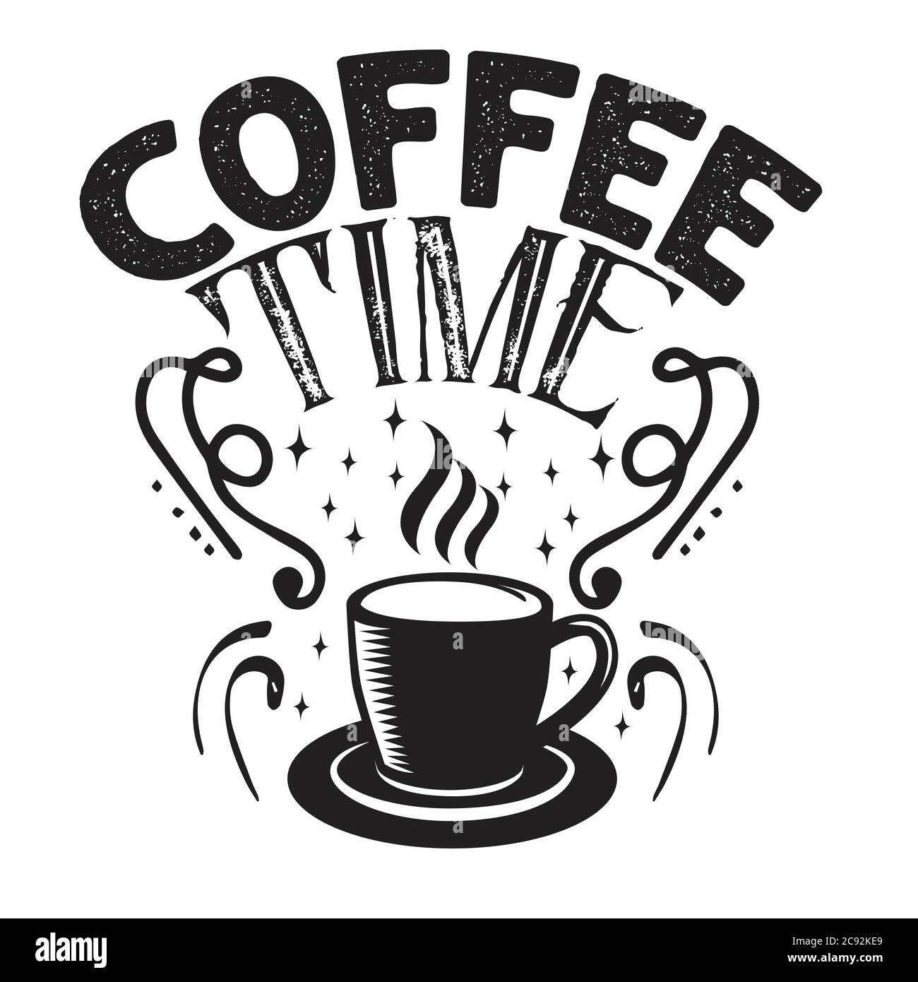 Coffee Quote and saying. Today Coffee time Stock Vector Image & Art - Alamy