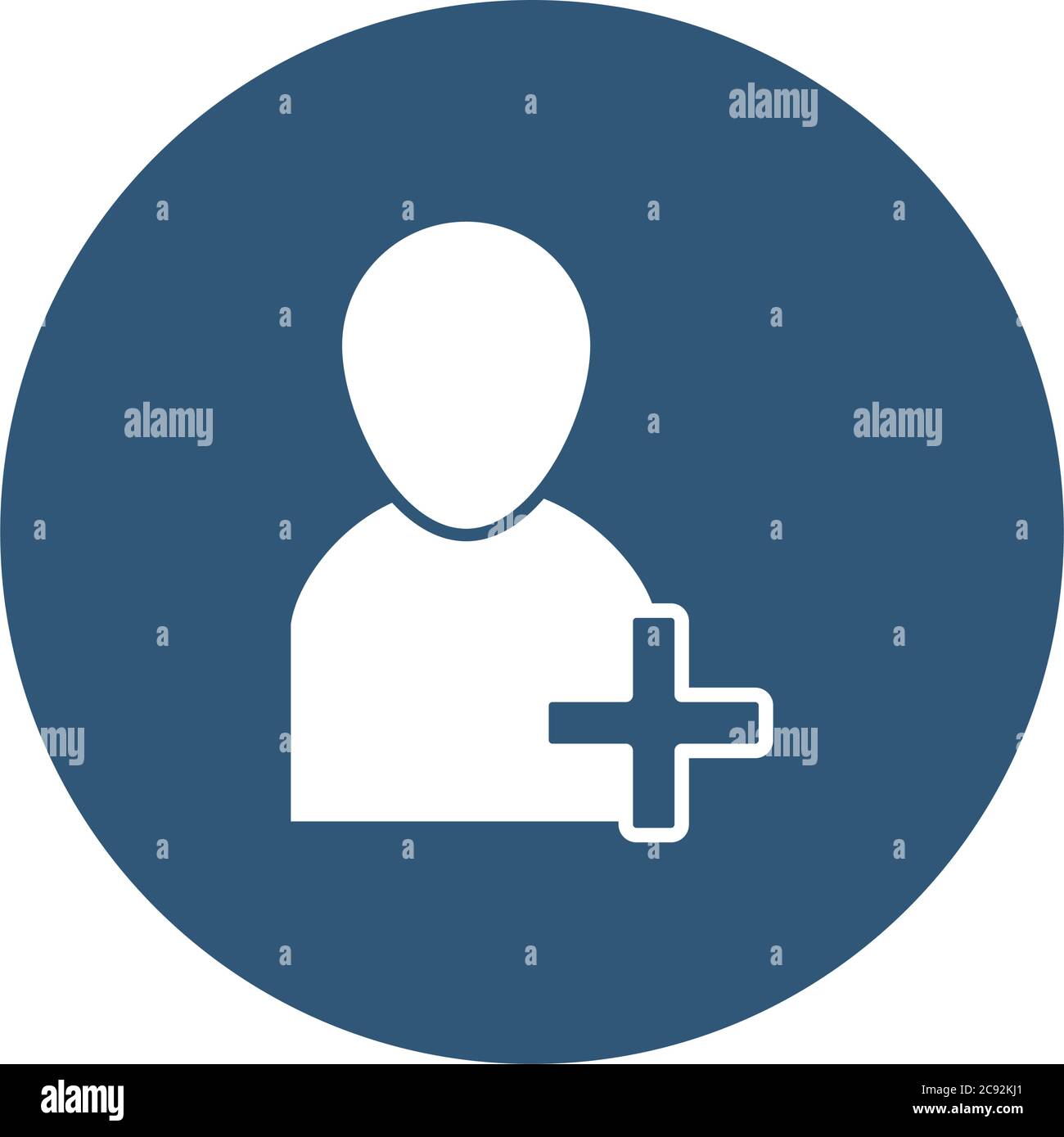 friends request symbol, avatar with cross symbol icon over white ...