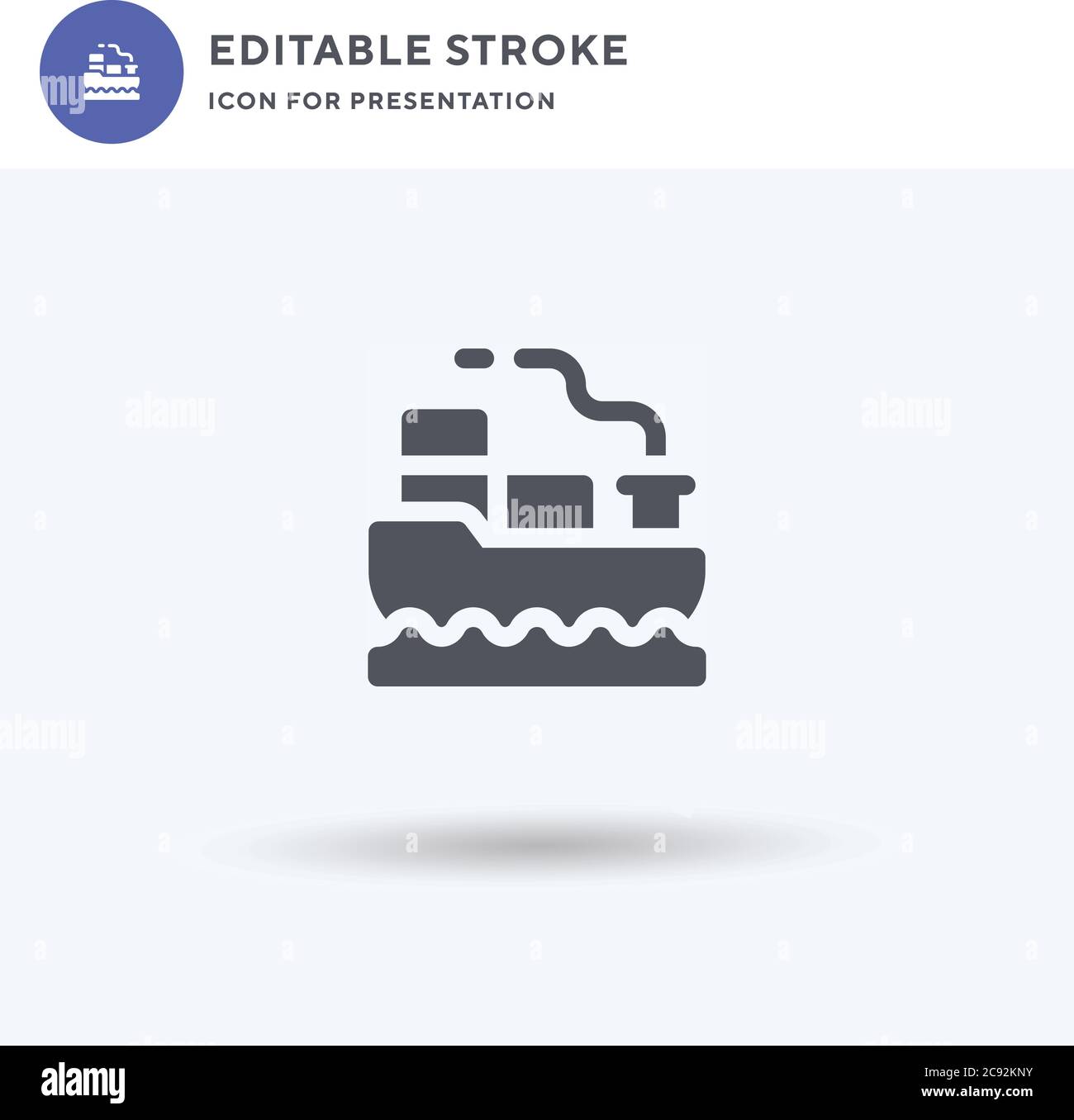 Cargo icon vector, filled flat sign, solid pictogram isolated on white ...