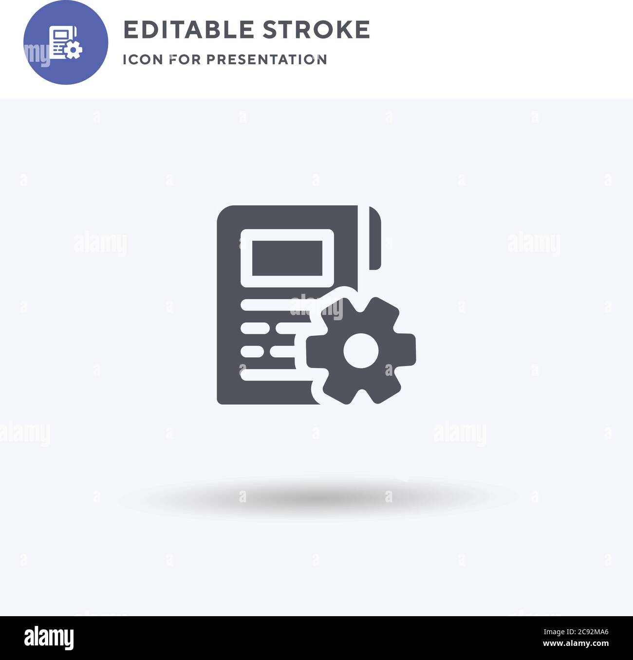 Content Management icon vector, filled flat sign, solid pictogram ...