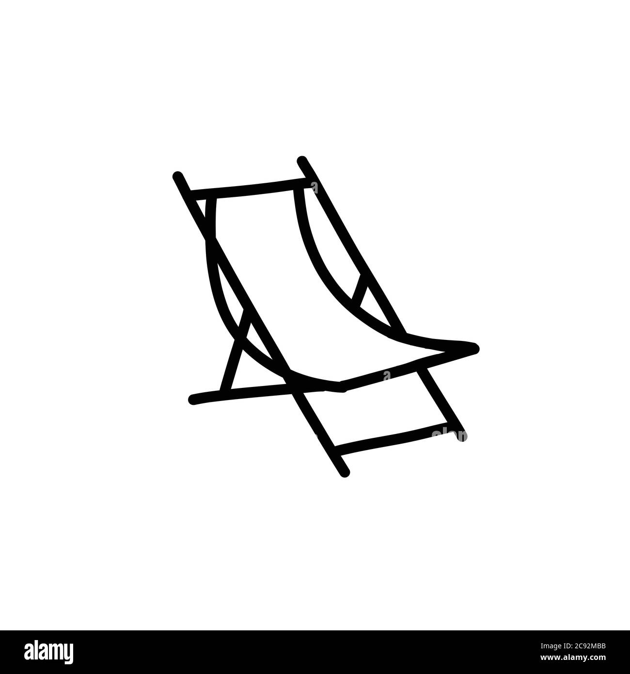 deckchair doodle icon, vector illustration Stock Vector Image & Art - Alamy