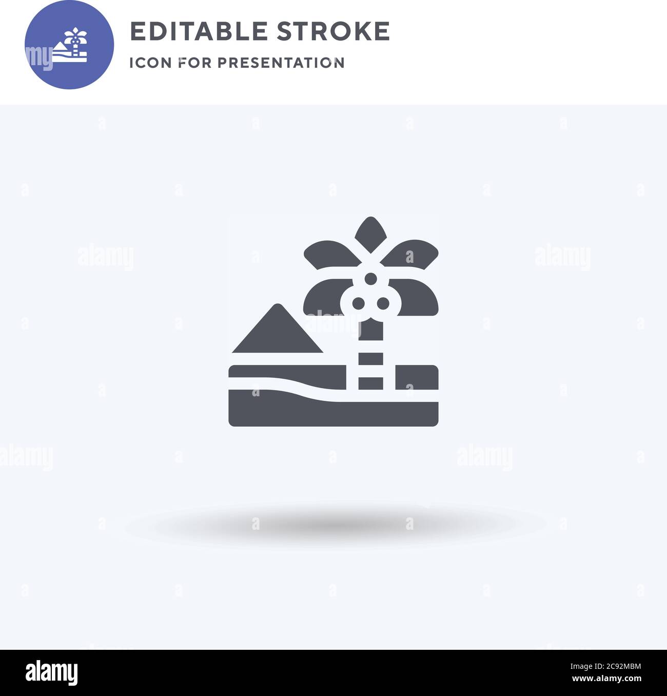 Oasis on desert Stock Vector Images - Alamy