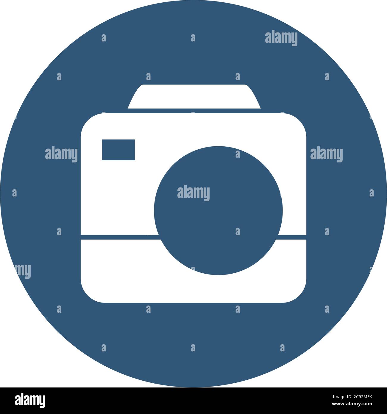 photographic camera icon over white background, block style, vector ...