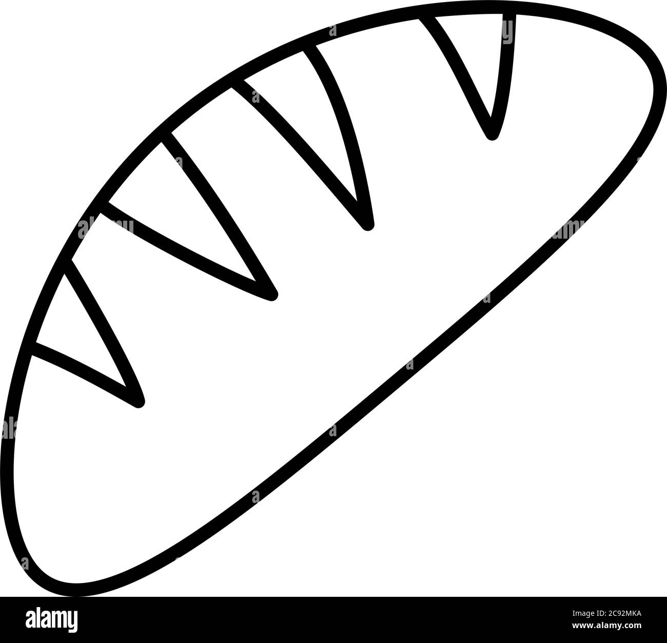 bread line style icon design, bakery food shop breakfast traditional ...