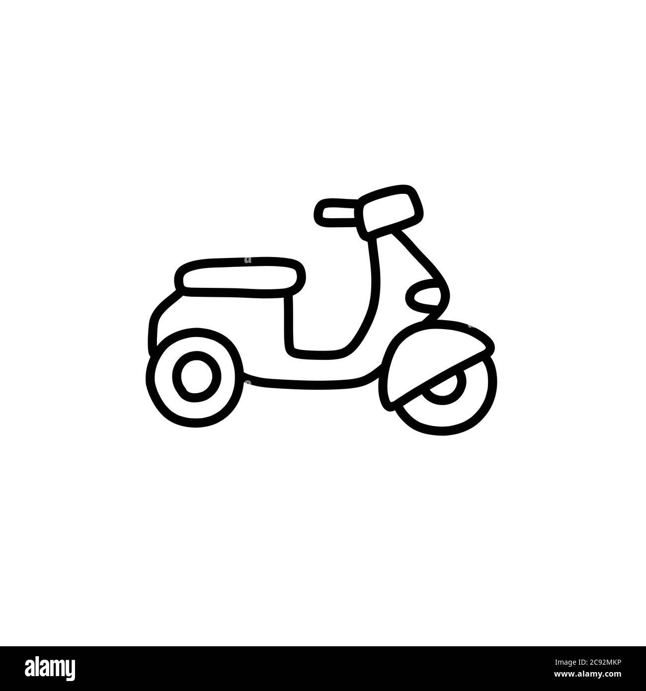 motorcycle doodle icon, vector illustration Stock Vector Image & Art ...