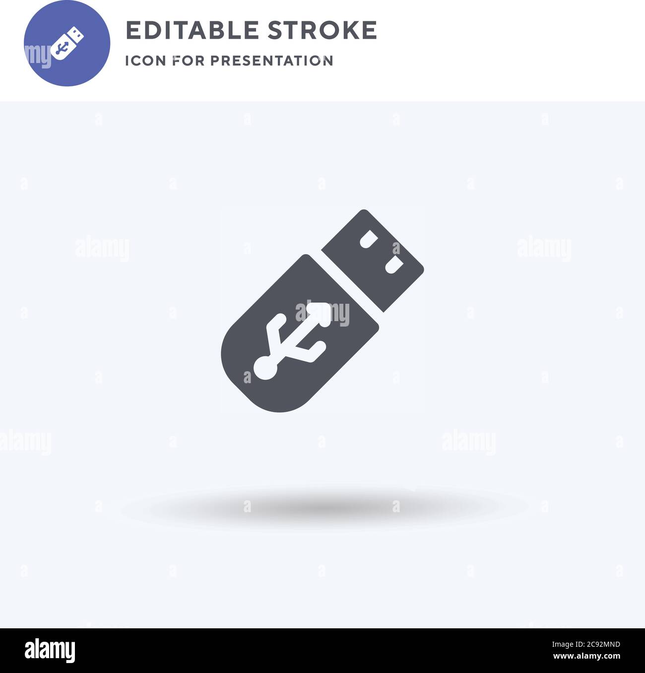 Flash Drive icon vector, filled flat sign, solid pictogram isolated on ...